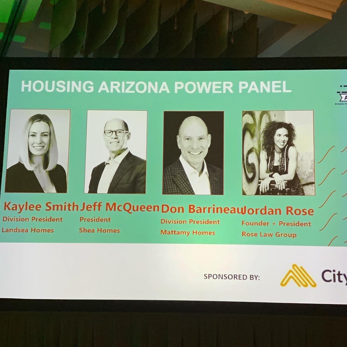 AZ DealMakers recap; Homebuilder Panel moderated by Jordan Rose, Rose ...